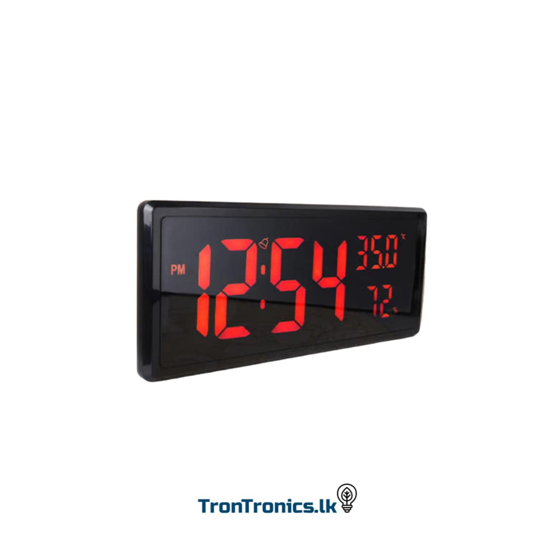 LARGE Digital LED Alarm Clock – Model 3808L (GREEN Display with Backlight)