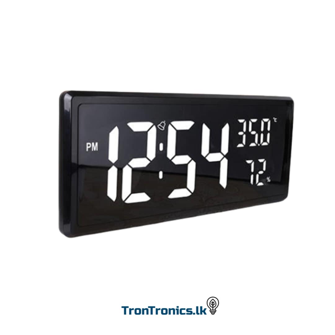 LARGE Digital LED Alarm Clock – Model 3808L (GREEN Display with Backlight)