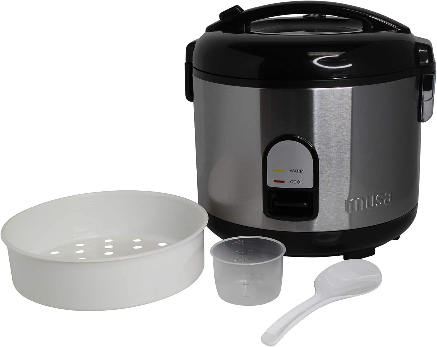 Premium Stainless Steel Non-Stick Inner Pot Rice Cooker with Steamer 1. ...