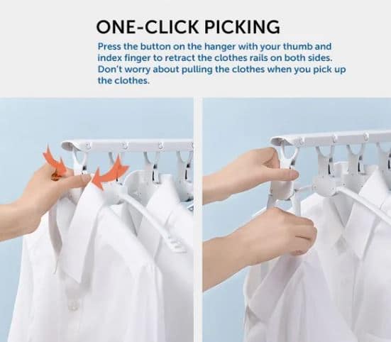 8-in-1 Multi-port Support Circle Clothes Hanger Saves Space Foldable ...