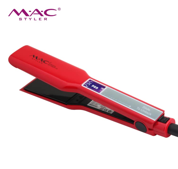 MAC Styler Professional LCD Hair Straightener – MC-2028 (Ceramic Red)