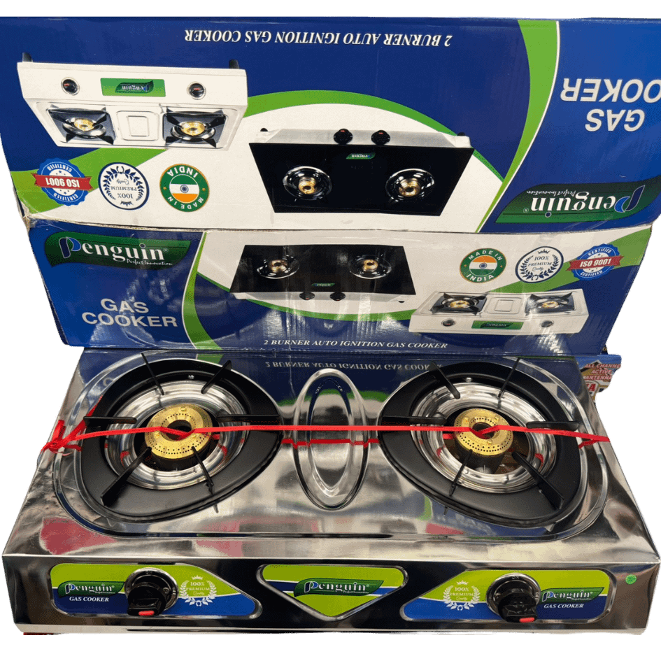 Express 100% Stainless Steel Body Indian 2 Burner Gas Cooker