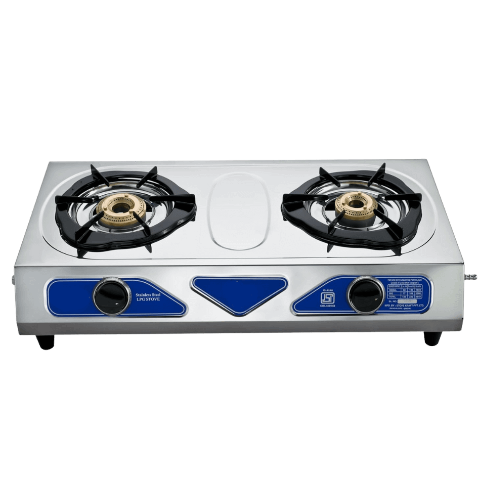 Express 100% Stainless Steel Body Indian 2 Burner Gas Cooker