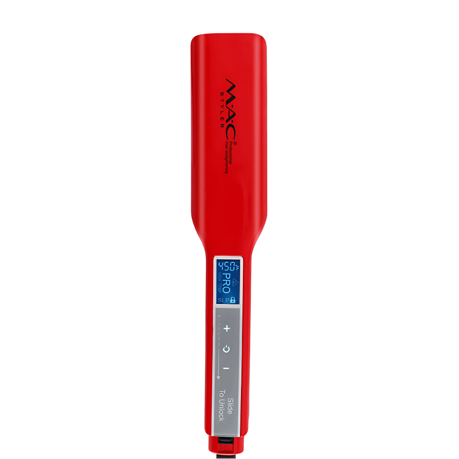 MAC Styler Professional LCD Hair Straightener – MC-2028 (Ceramic Red)