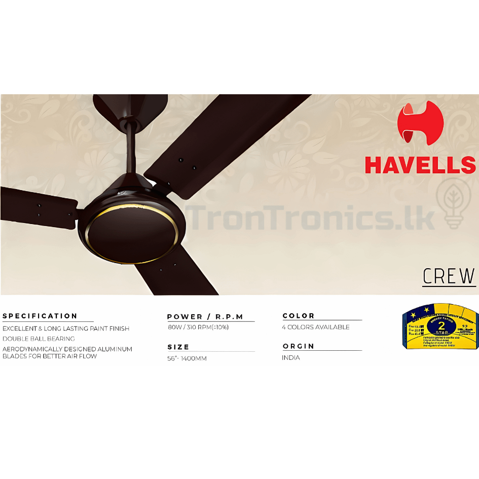 Havells Indian Aluminum Crew Ceiling Fan (Mettalic Black) 2 year ...