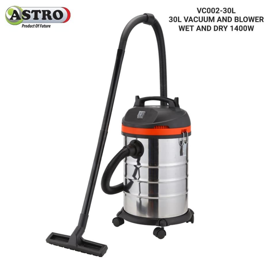 30 Liter Wet & Dry Vacuum Cleaner with Blower Function (Silver Body)