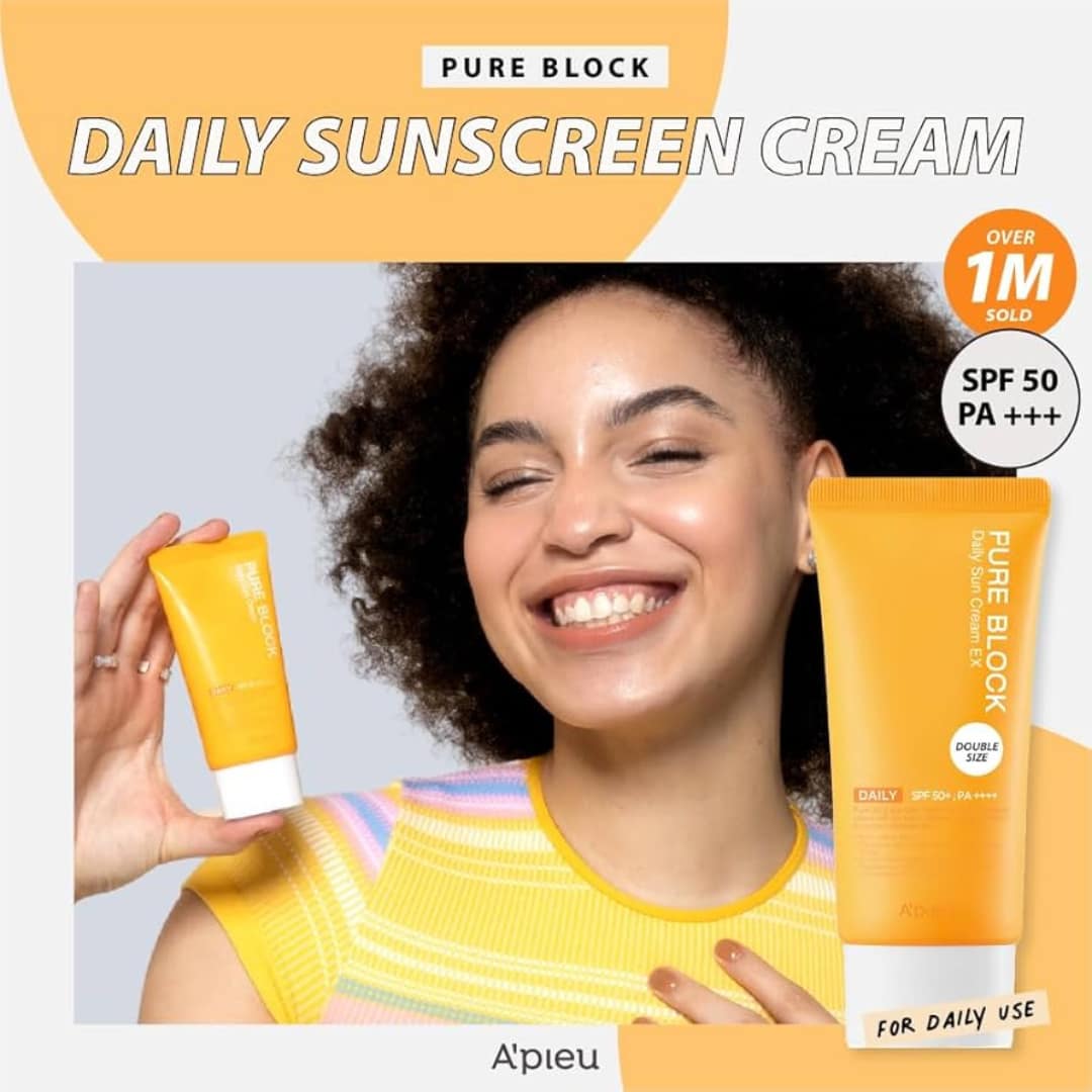 A'pieu Pure Block Natural Daily Sun Cream Spf45 Pa+++ - LKR 4,600.00