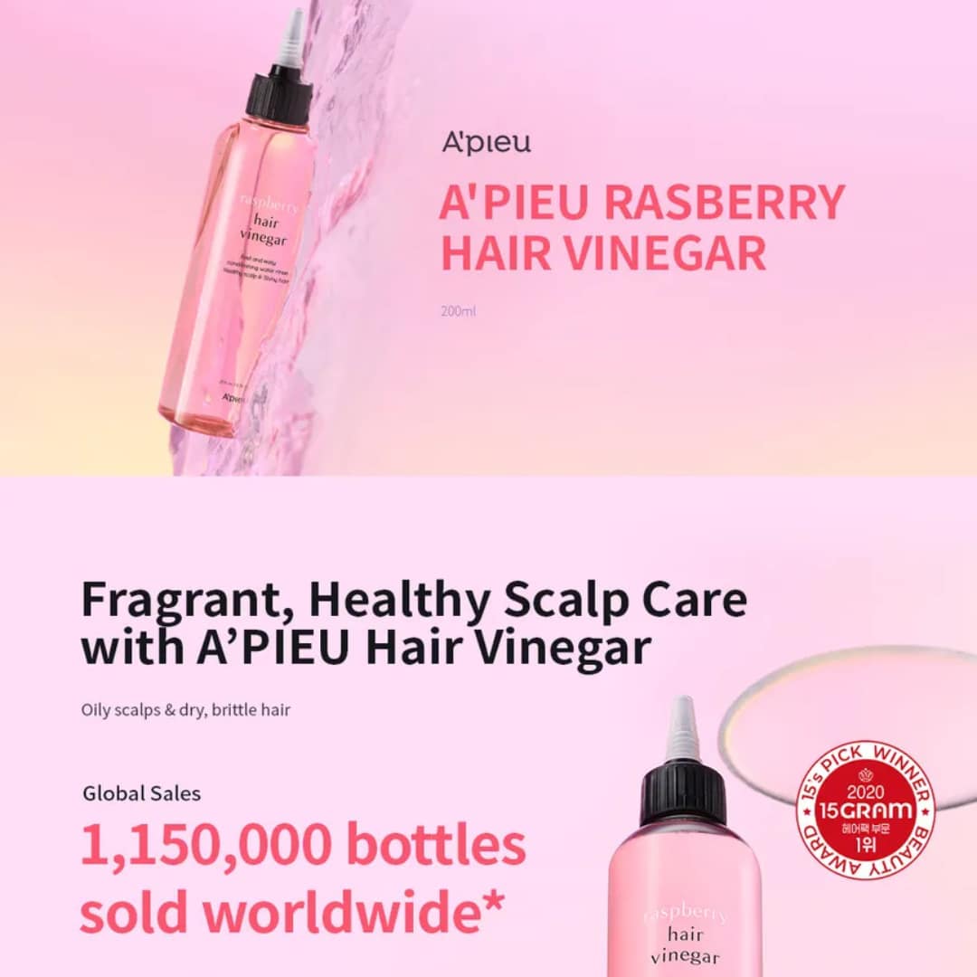A'pieu Raspberry Hair Vinegar - LKR 4,100.00